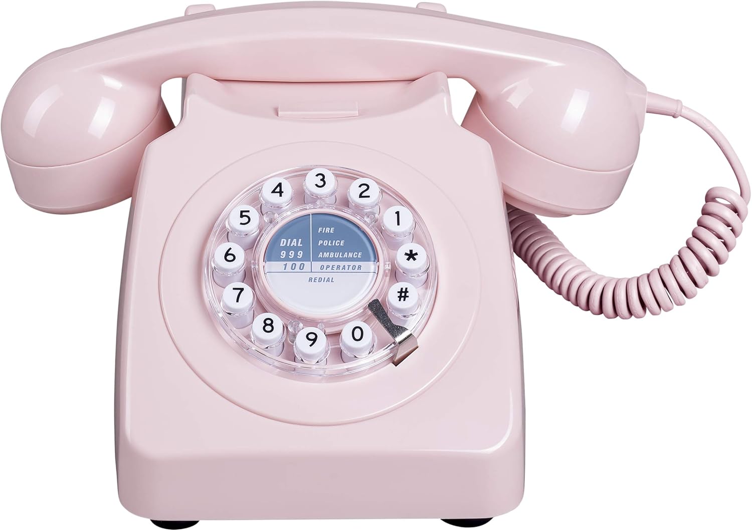 Wild Wood Retro 746 Telephone | Dusky Pink | Uses: Amazon.co.uk ...