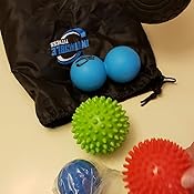 Deep Tissue Massage Ball Set - Includes 5" Foam Roller Mobility Ball ...