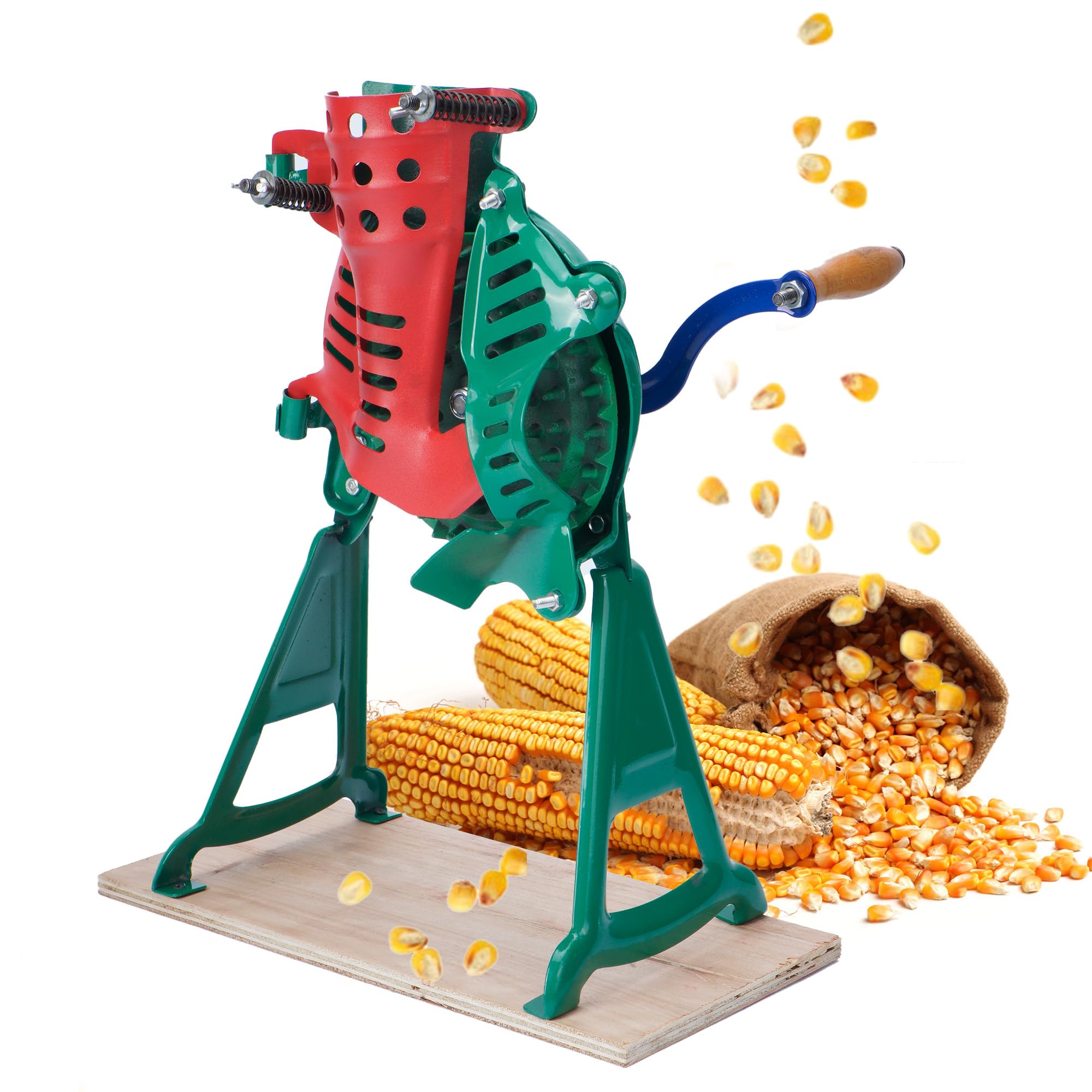 Steel Corn Sheller Hand Crank - Corn Cob Stripper with Stand, Heavy ...