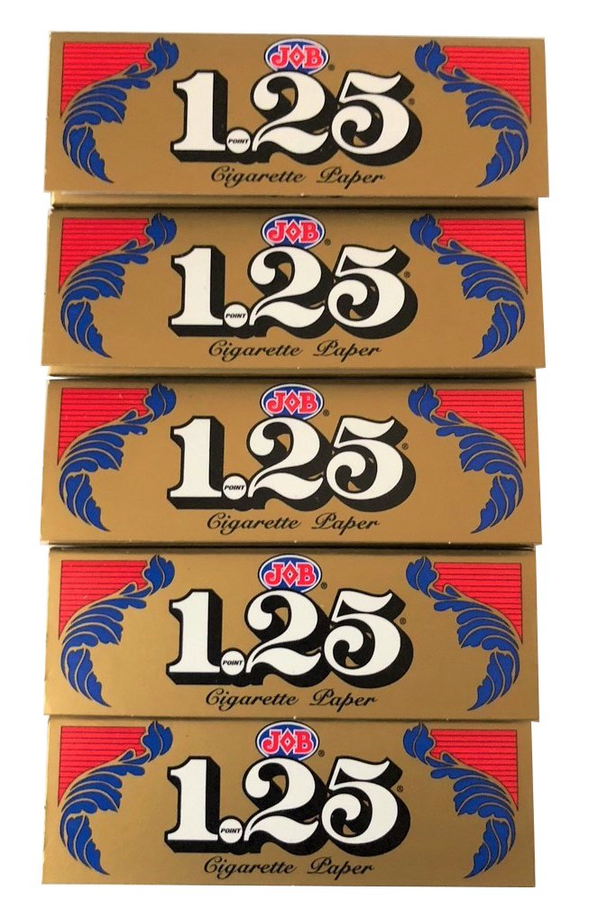 1.25 JOB Rolling Papers, 5 Pack Bundle, 120 Paper Leaves Total | Pricepulse