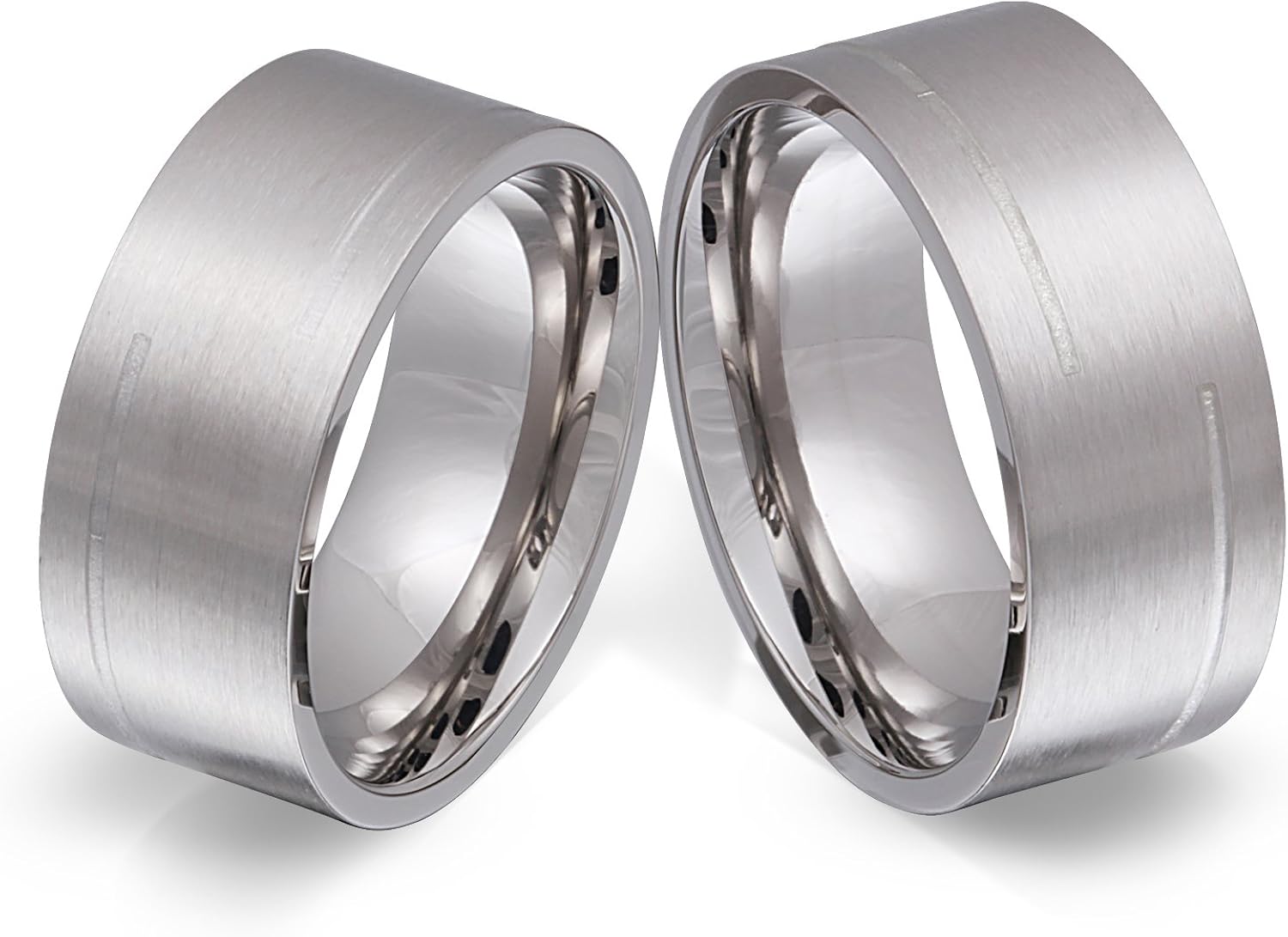 Jewellery Beautiful Silver – Two Stainless Steel Lover Couple Rings ...