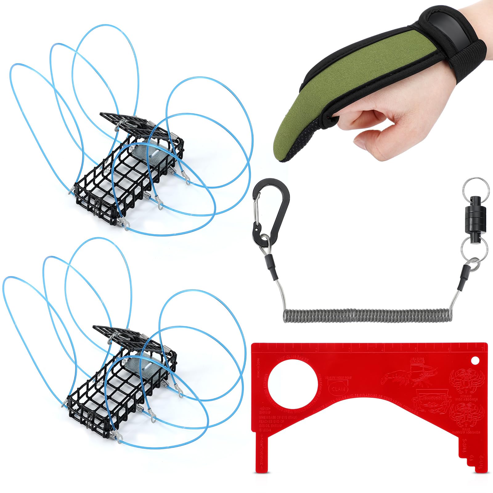 Foilswirl 2 Pack 6 Loop Crab Trap for Fishing Pole for Catching ...