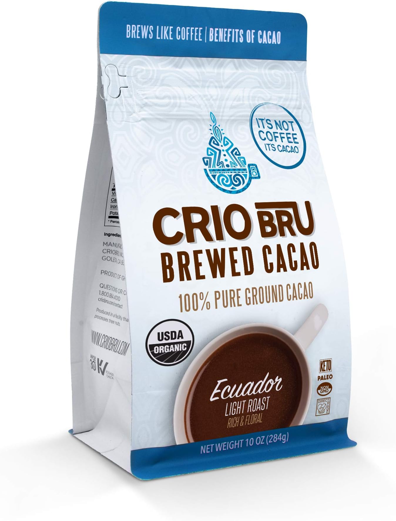 Crio Bru Brewed Cacao Ecuador Light Roast (10oz) | Pricepulse