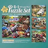 Amazon.com: Bits and Pieces - 4-in-1 Multi-Pack 1000 Piece Jigsaw ...