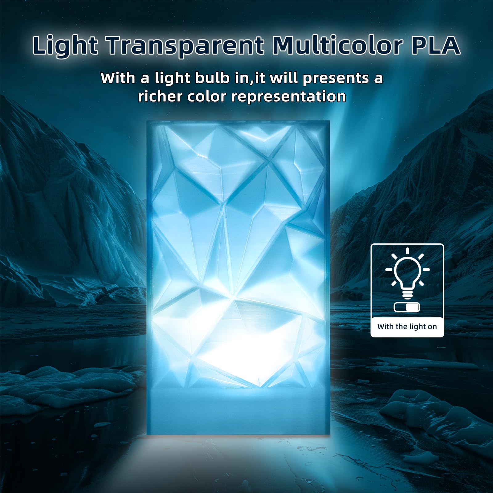 Mua Transparent Multi Rainbow Color Gradient Change PLA 1.75mm 1KG 3D ...