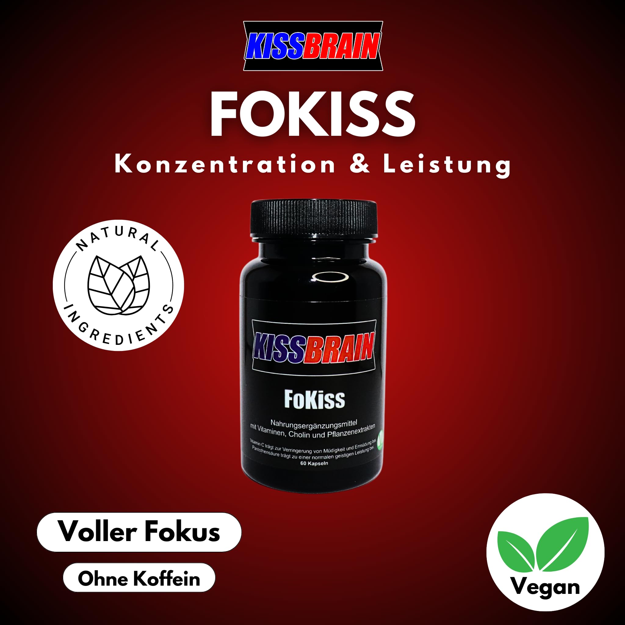 Mua KISSBRAIN® FOKISS - Natürlicher Komplex für Fokus, Konzentration ...