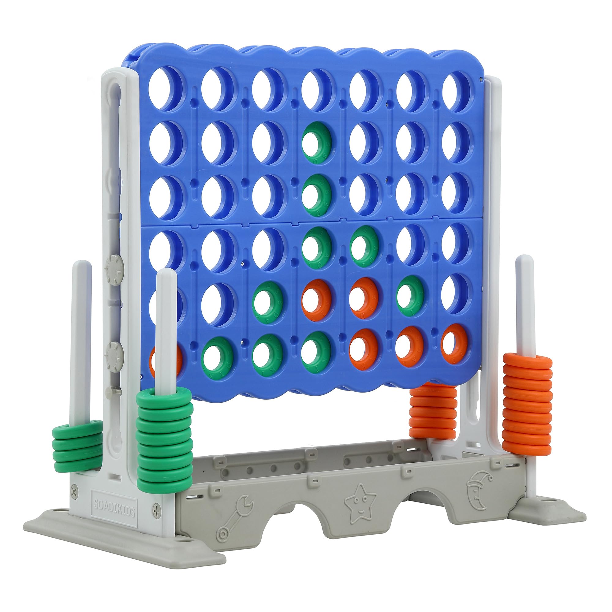 Jumbo Four Connect Height Adjustable Yard Game, 33 inch Giant 4 in a ...