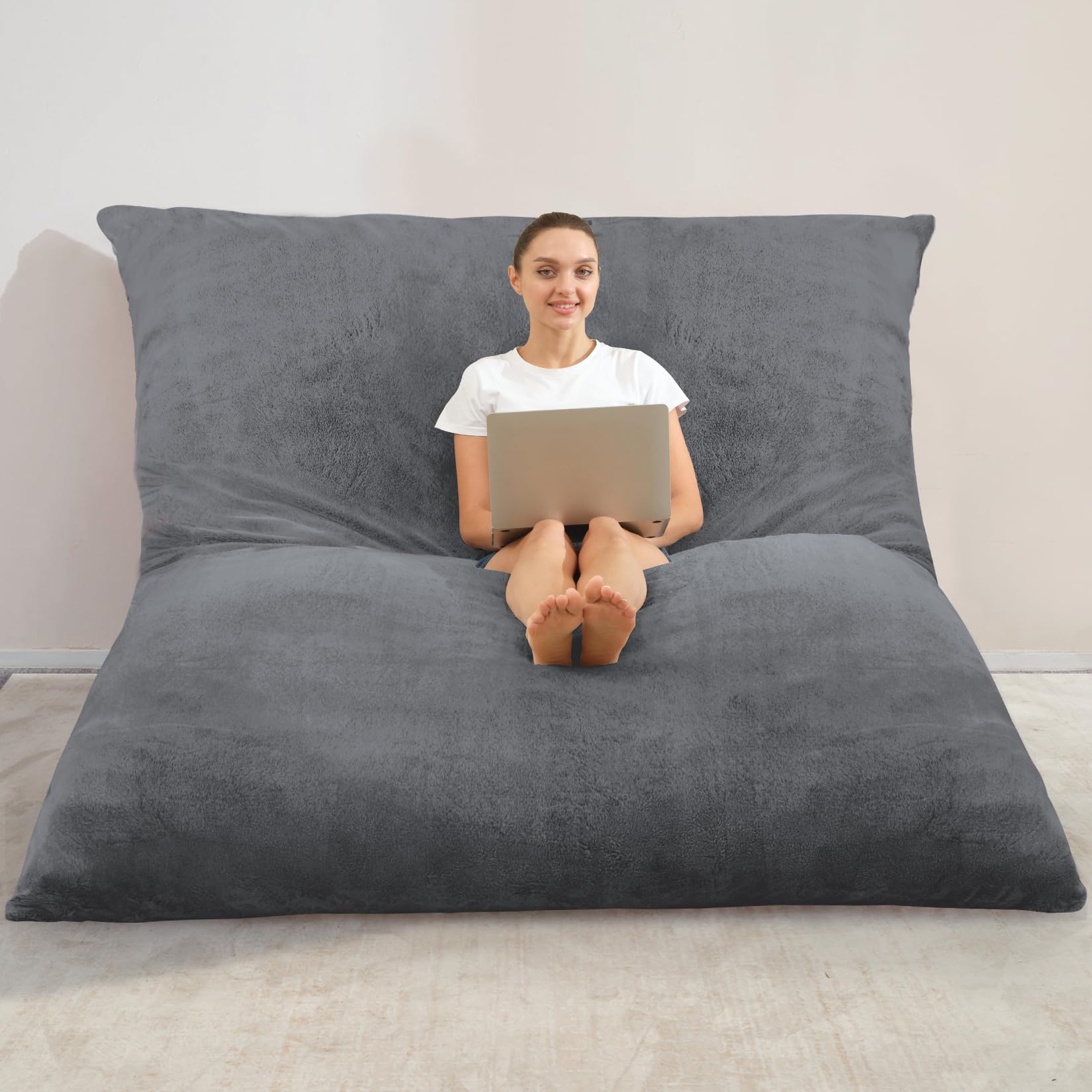 HABUTWAY 4 in 1 Bean Bag Chair,Giant Bean Bag Chairs for Adults with ...