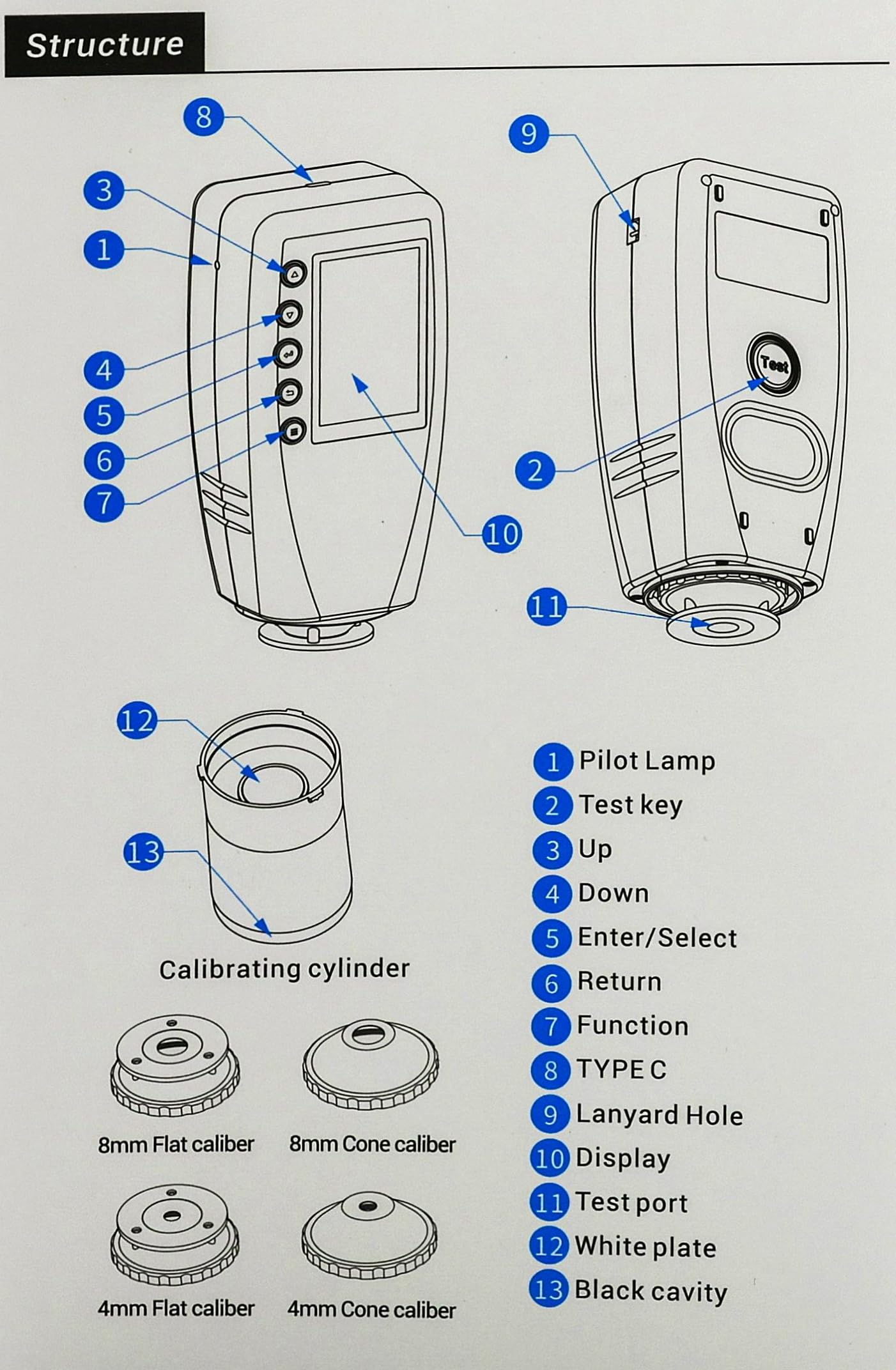 Handheld Color Analyzer Digital Precise Colorimeter WR10QC Precision ...