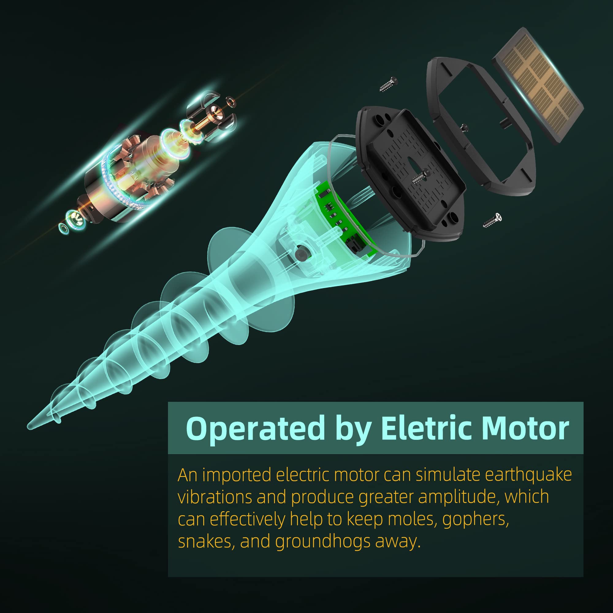 Mua Mole Repellent Screw Solar Powered Outdoor Groundhog Deterrent ...