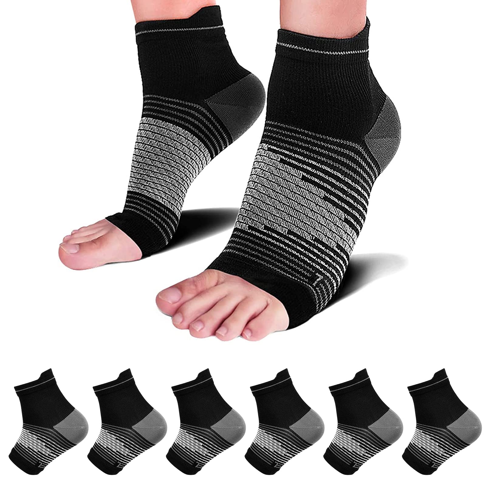 Mua PAPLUS Compression Socks Sleeves (1/2/6 Pairs) for Heel Pain Relief ...