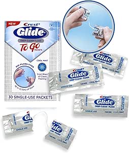 Amazon.com : Glide To Go Dental Floss Sachets With Mint Flavor To ...