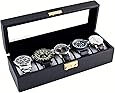 Amazon.com: Caddy Bay Collection Compact Black Watch Case Storage Box ...