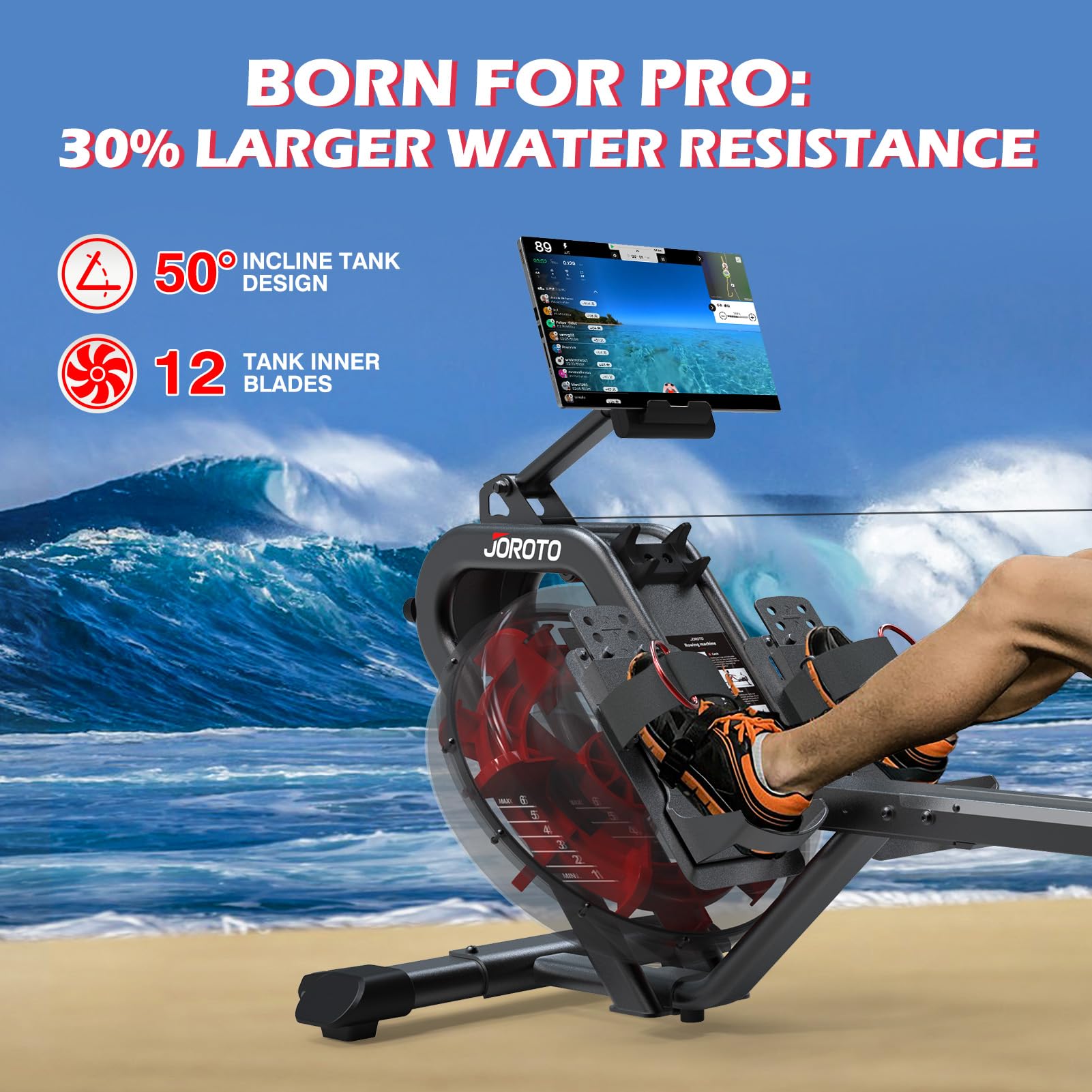 Mua JOROTO Home Rowing Machine, 50° Tilt Rowing Machine Water with ...