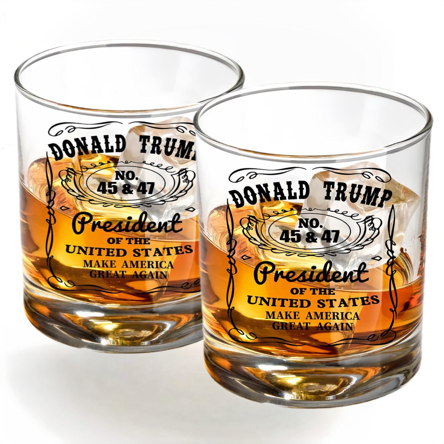 Whiskey Glass 2 Pcs, Political & Right Wing Conservative Gift, 45 ...