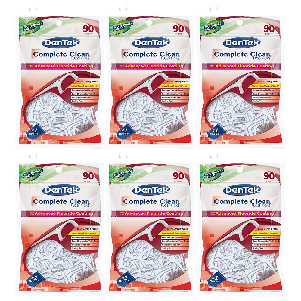 Amazon.com : Dentek Floss Picks Complete Clean Back Teeth 75 Count (6 ...