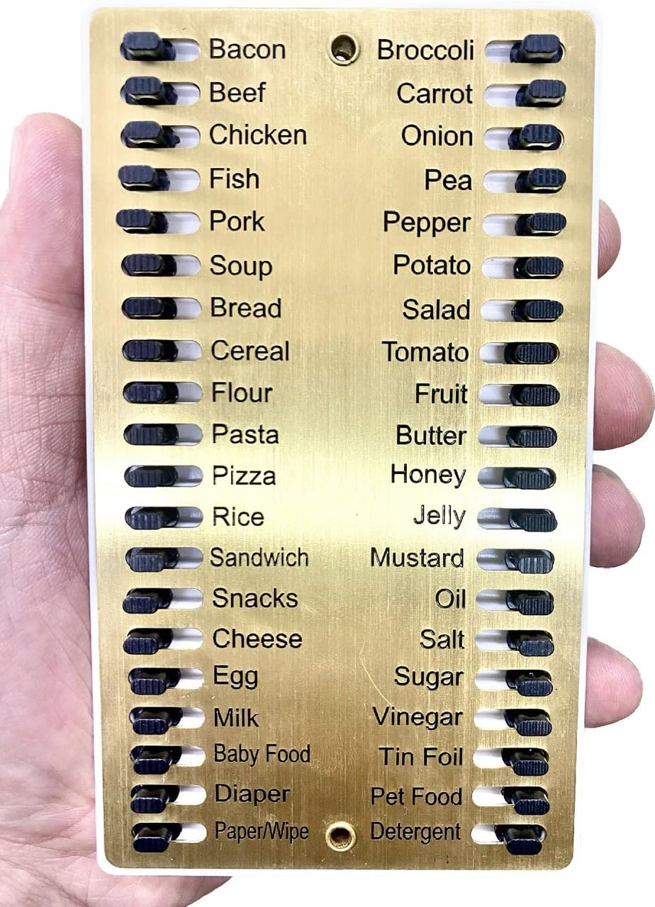 Mua Metal Grocery List Reusable Shopping List Memory Reminder Board ...
