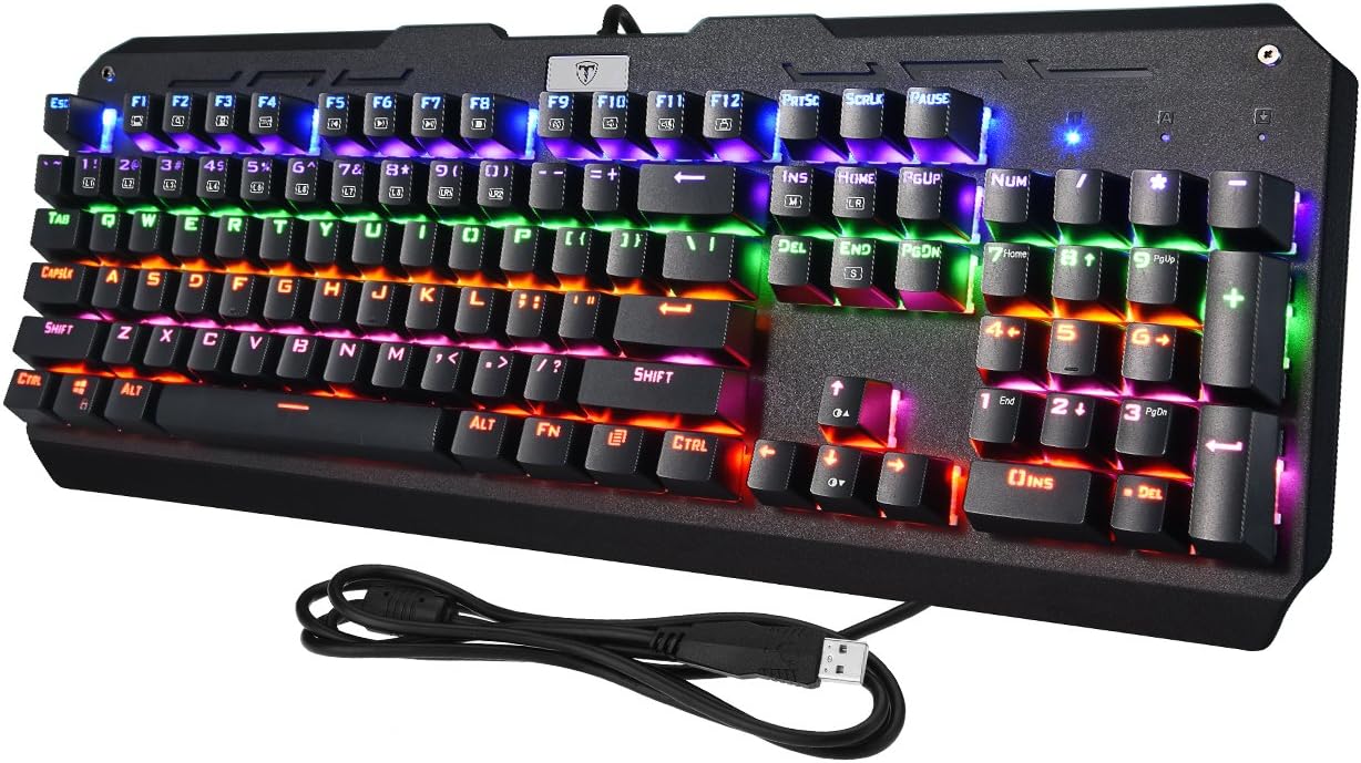 Amazon.com: Tomoko Mechanical Gaming Keyboard with Blue Switches, 6 ...