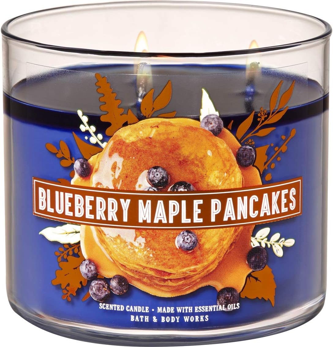 Amazon.com: Bath and Body Works Blueberry Maple Pancakes Candle - Large ...