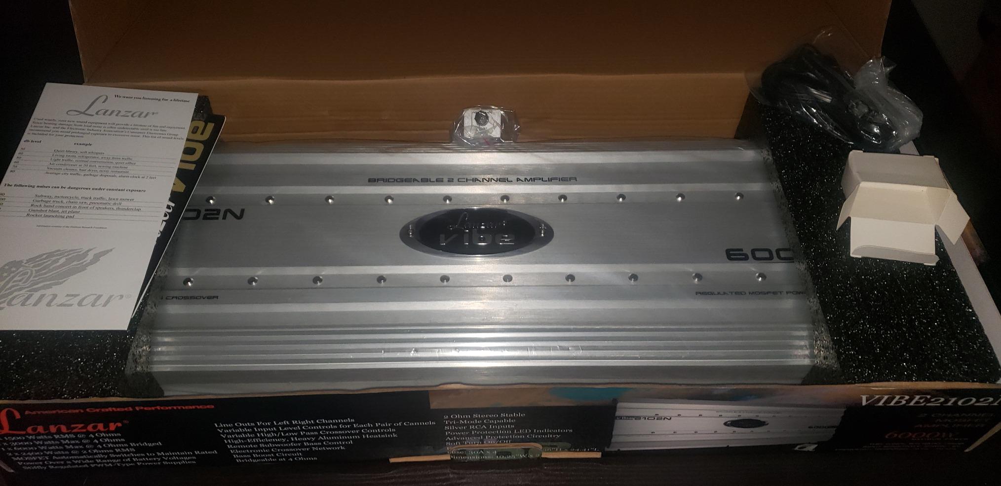 $26/mo - Finance Lanzar 2 Channel Car Stereo Amplifier - 6,000 Watt Dual Channel Bridgeable w ...