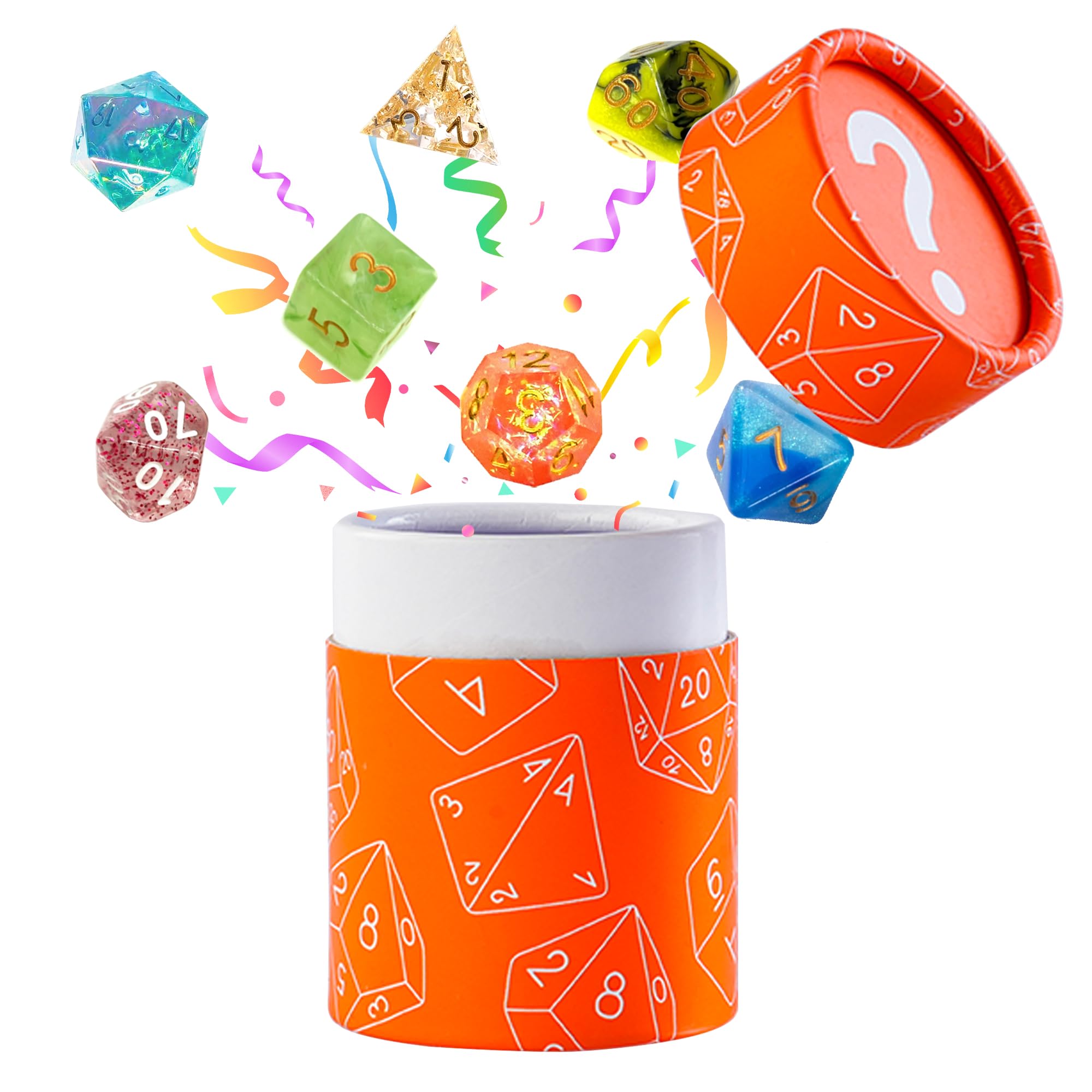 AUSIIBTO Mystery Dice,DND Dice Set of 7 Random Polyhedral,Suitable for ...