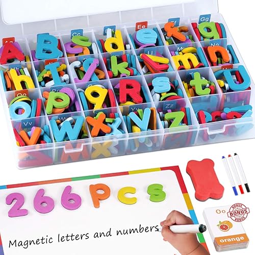 Magnetic Letters Kit, A-Z Foam Magnetic Letters, Alphabet Letters with ...