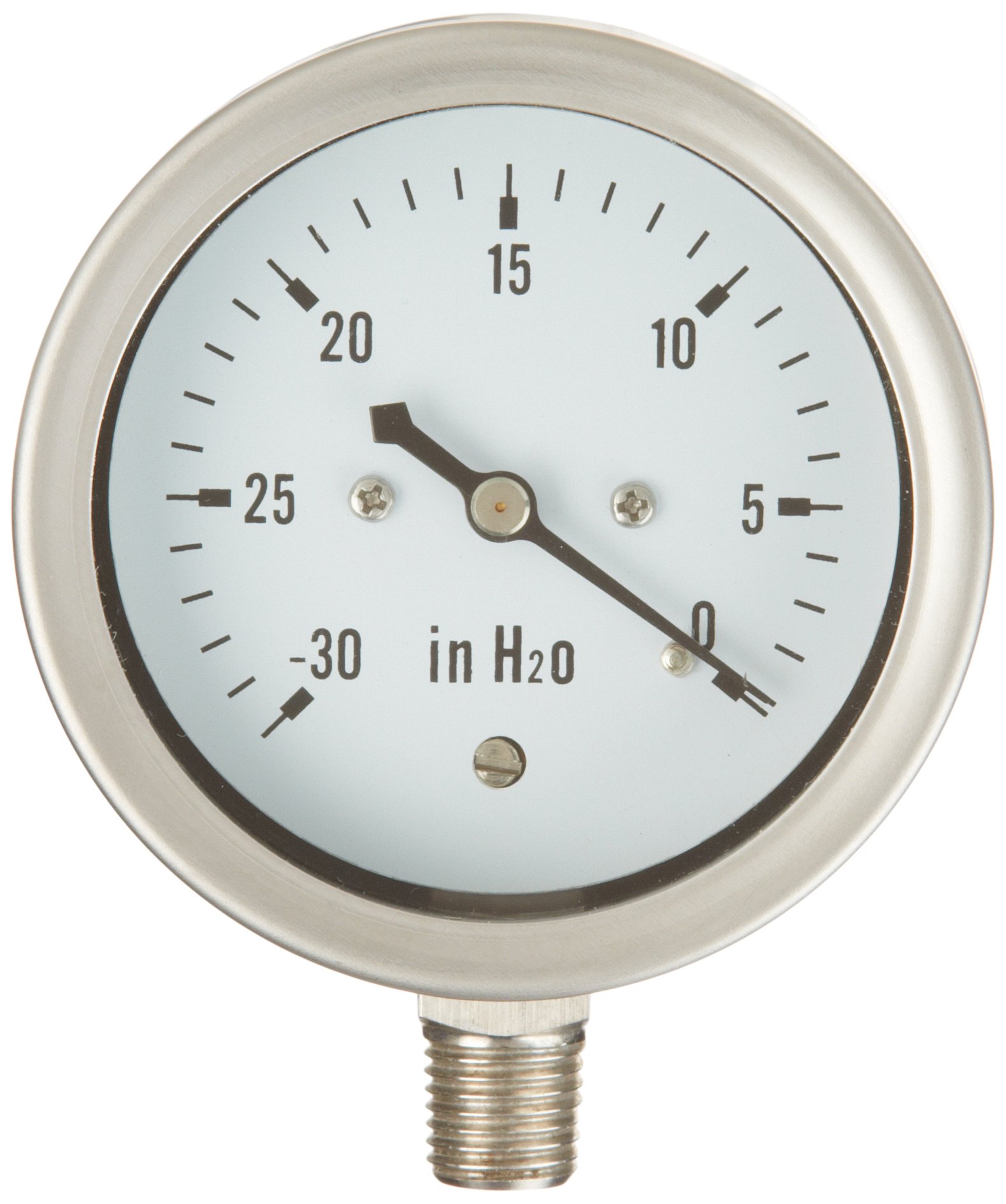 PIC Gauge LP1-SS-402-10 4" Dial, 0/10" wc psi Range, 1/2" Male NPT ...