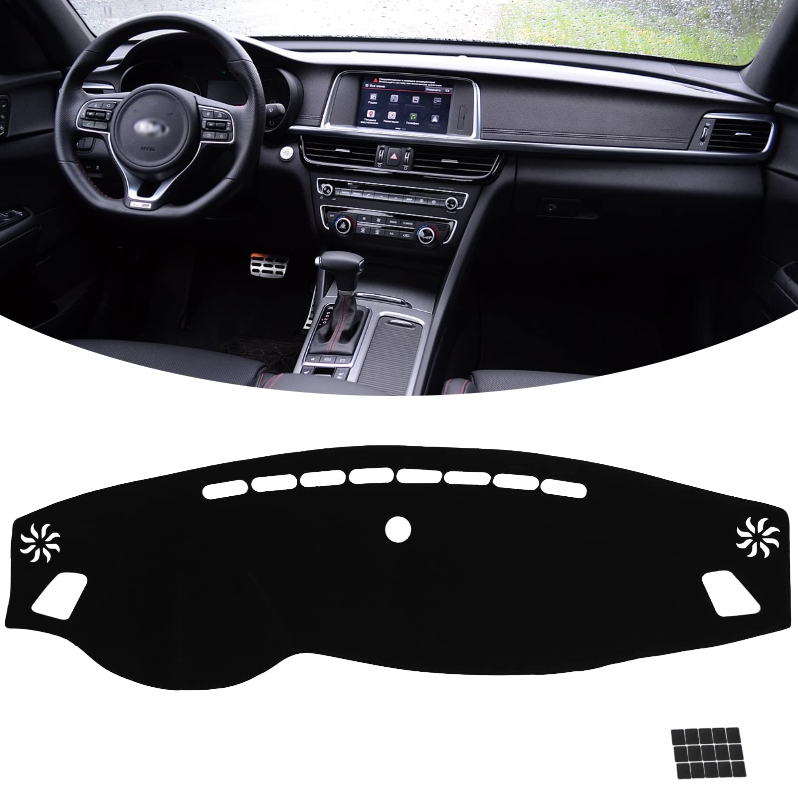 KEYOOG Dashboard Cover Dash Mat Fit for K-ia Optima / K5 2020-2017 (Without HUD Models),Car Dash ...