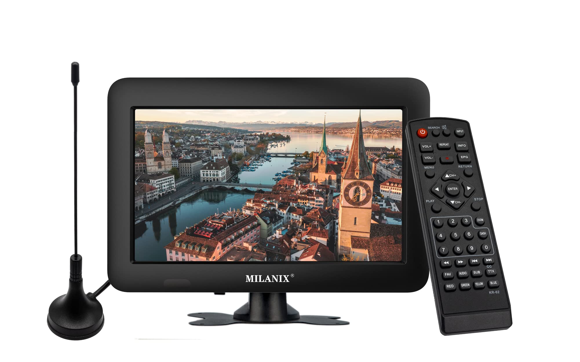 Mua Milanix 8" Portable Widescreen LED TV Rechargeable Battery Operated ...