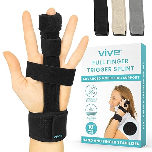 Vive Full Trigger Finger Splint - Hand and Wrist Brace Support ...