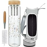 Amazon.com: Reeho 32oz Borosilicate Glass Water Bottle with Tea Infuser ...