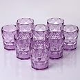 Amazon.com | SMAODSGN 8 Pcs Purple Shatterproof Drinking Glasses 14oz ...