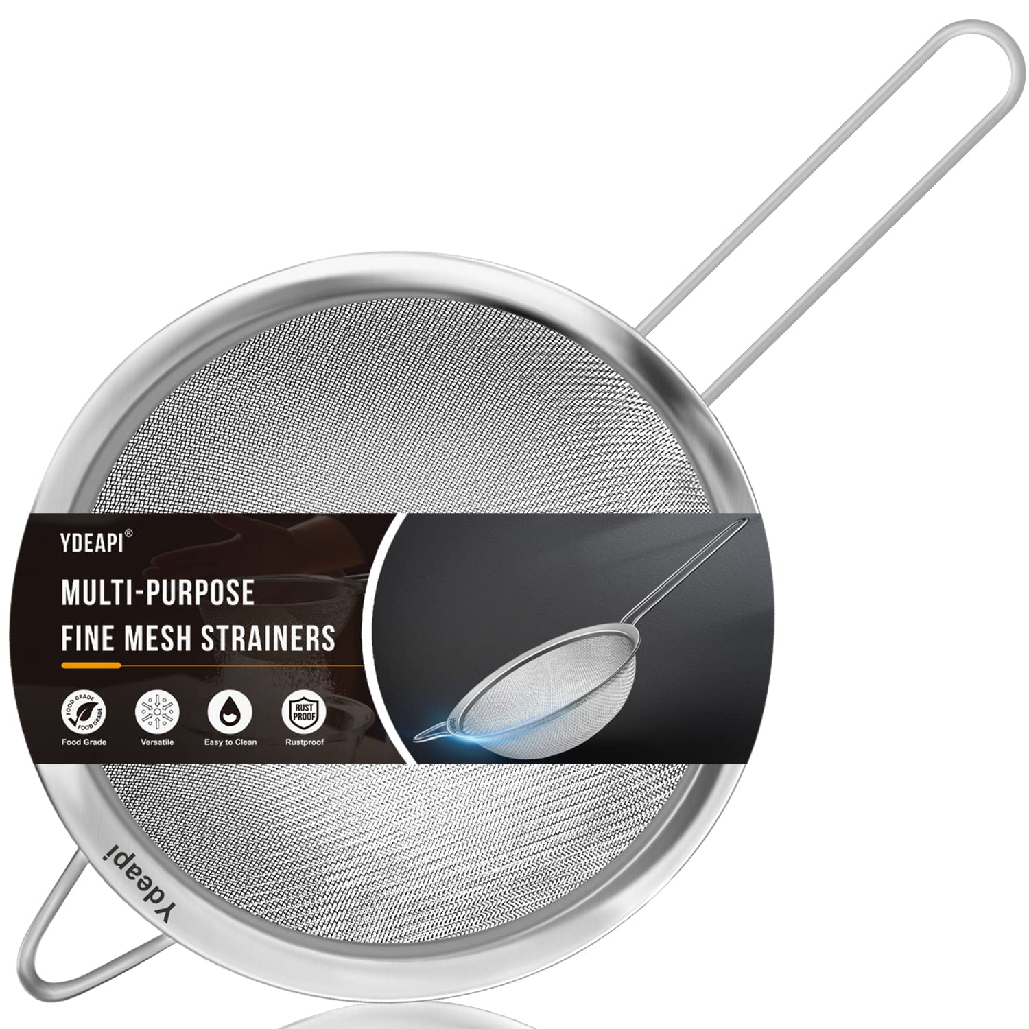 Mua 9" Large Fine Mesh Strainer with Handle, Metal Food Strainers for ...
