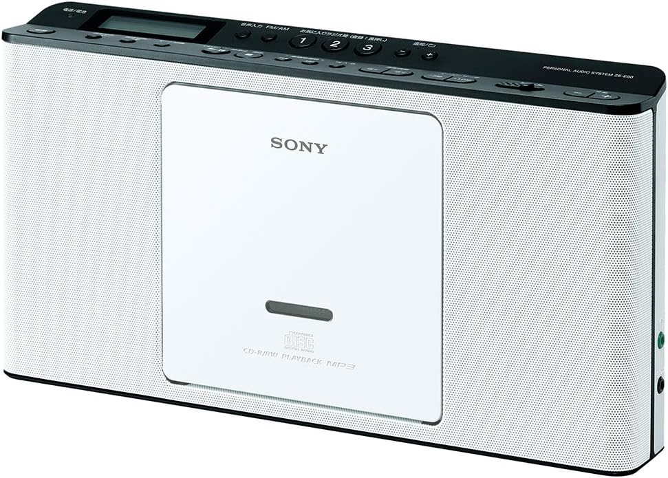 Amazon | ソニー CDラジオ ZS-E80 : FM/AM/ワイドFM対応 語学学習用機能搭載 ホワイト ZS-E80 W | ソニー(SONY) | 家電＆カメラ