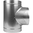 8" Inch T-Shape Ducting Splitter - 90 Degree Galvanized Steel 3-Way ...