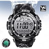Amazon.com: TEKMAGIC 10ATM Waterproof Digital Scuba Diving Watch 100m ...