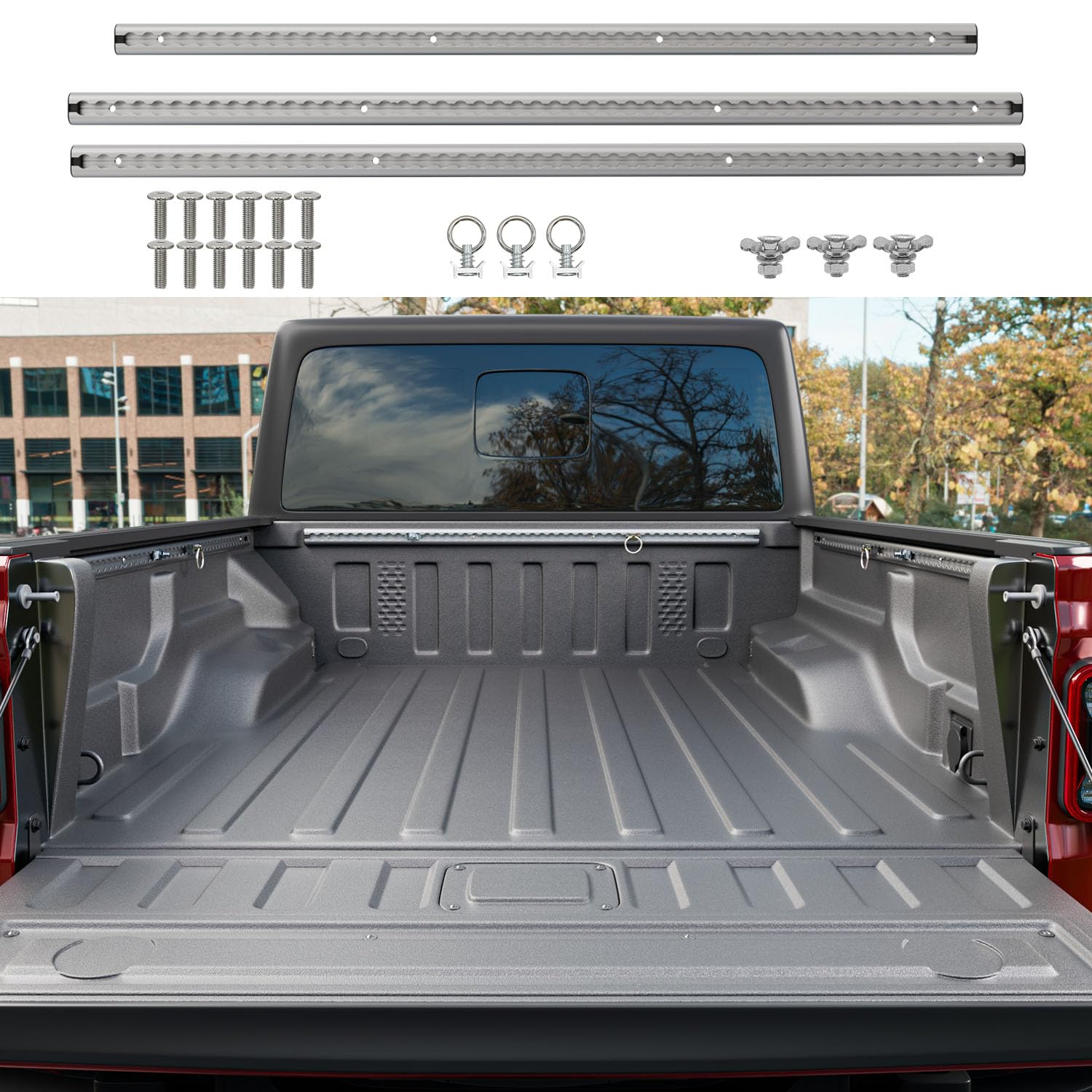 SZYANG Trail Rail System Compatible with 2020-2025 Jeep Gladiator Truck ...