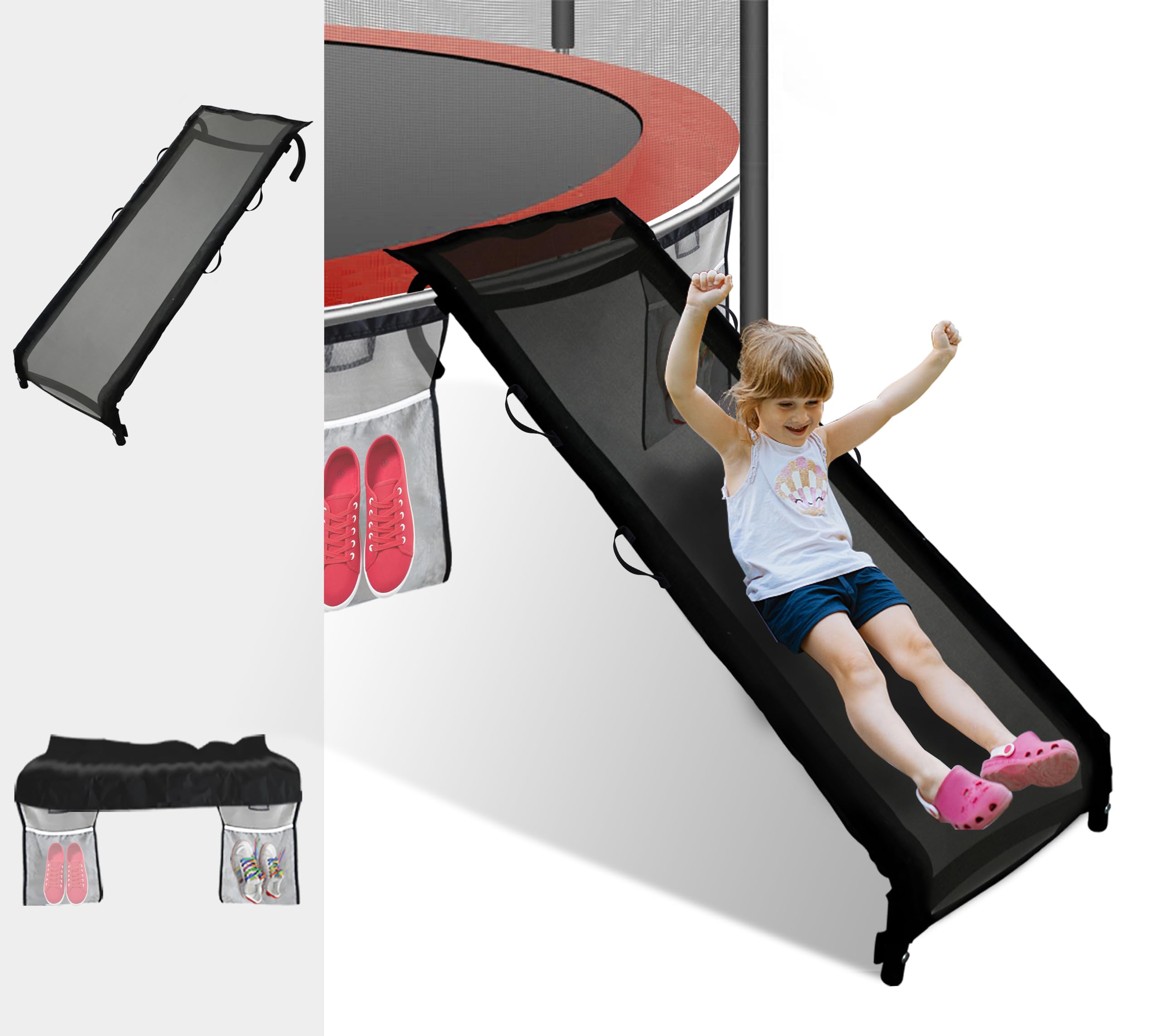 Eurmax USA Universal Easy-to-Assemble Trampoline Slide Ladder, Heavy ...