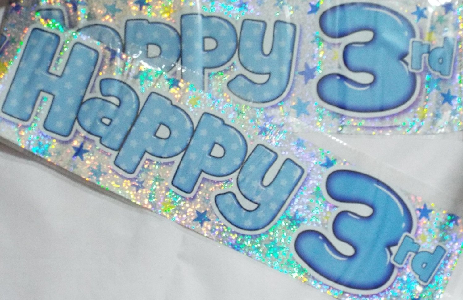 Bright Happy 3rd Birthday Party Wall Banner 3 Banners 3 Today Party ...