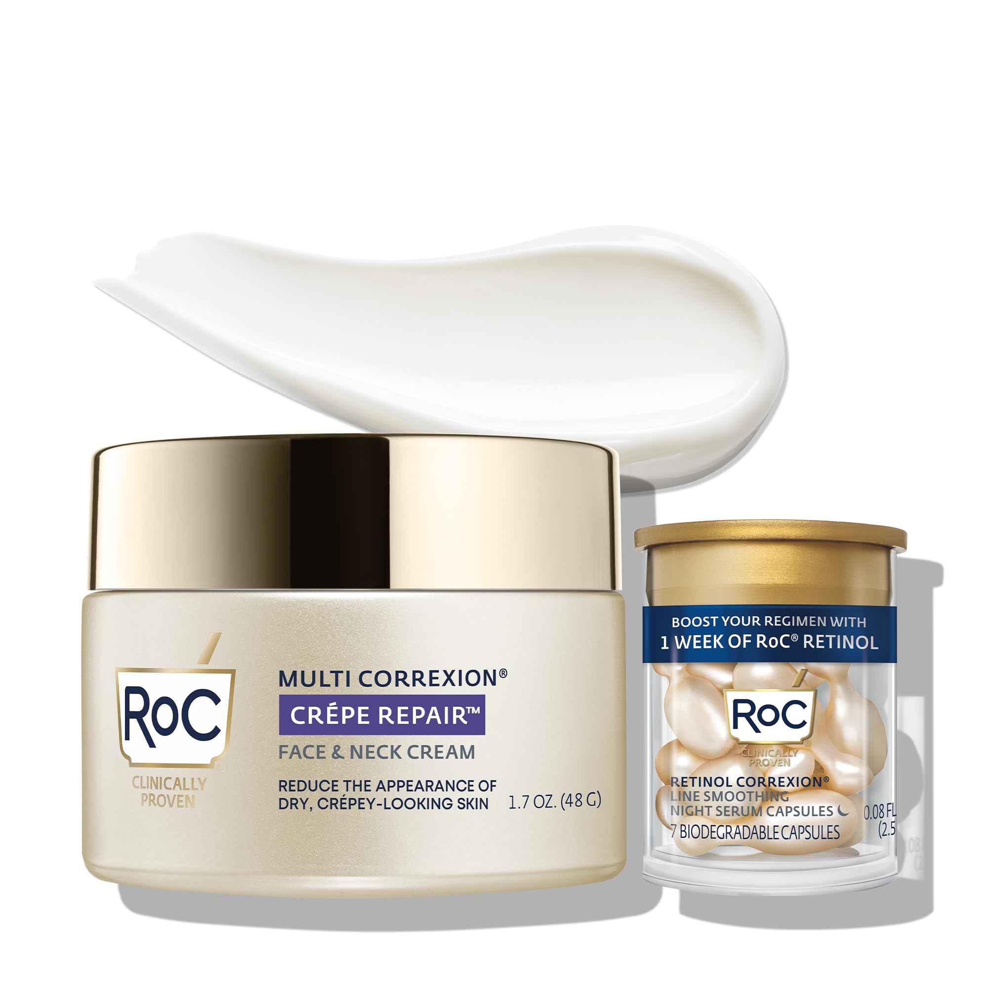RoC Crepe Repair Anti Aging Daily Face Moisturizer & Neck Firming Cream ...