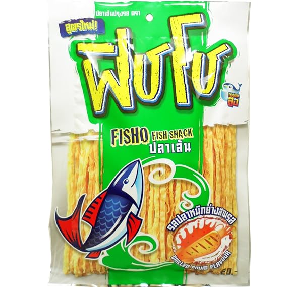 Amazon.com : Fisho Fish Snack Grilled Squid Flavour High Protien Net Wt ...