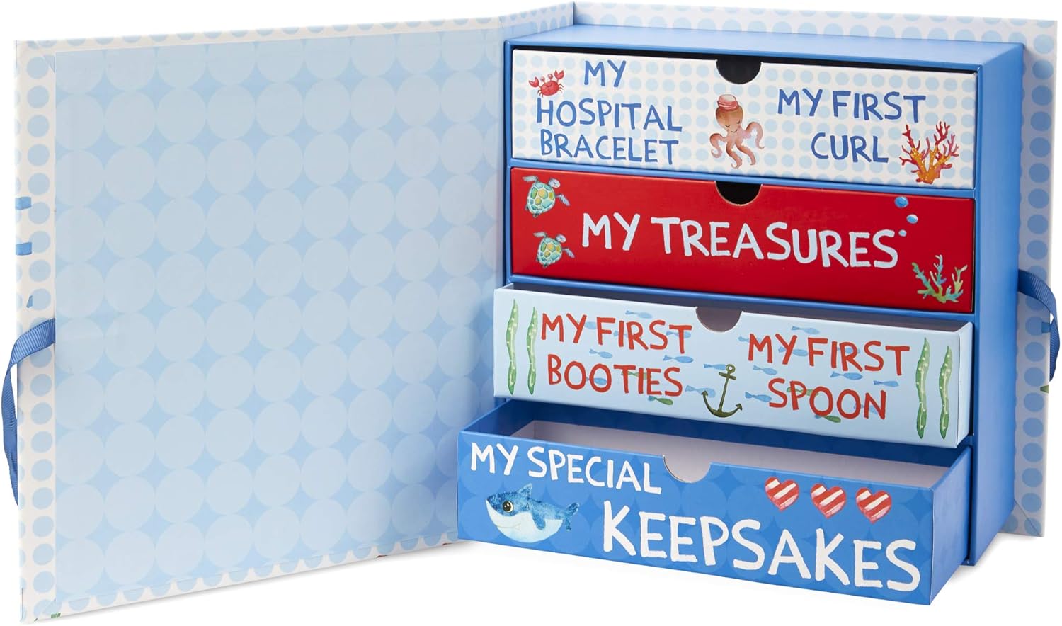 Tri-Coastal Design – Baby’s First Keepsake Memory Box with 9 Drawers to ...