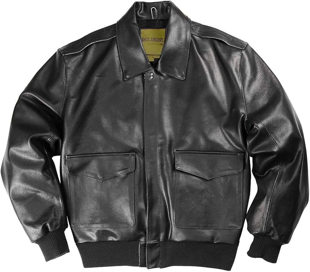 Knox Armory Knox Armory A-2 Leather Jacket, KA-A2 Black.jpg | Amazon.com