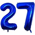 Amazon.com: Navy Blue 27 Number Balloons, 40 Inch Giant Number 27 ...