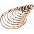Amazon.com: Macrame Hoops Paintable Wood MDF 12 Pieces , Flower Hoops ...