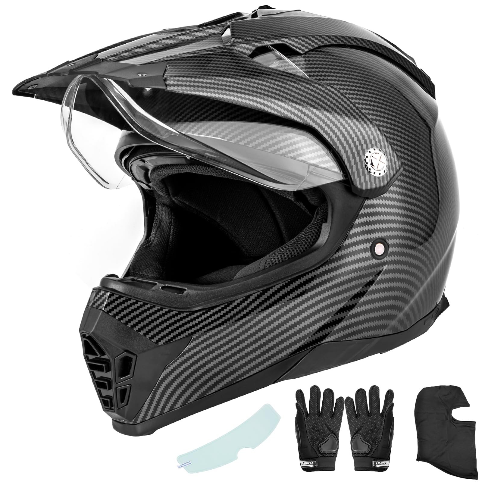 OUMURS Off Road Motorcycle Dual Sport Helmet Full Face Helmet Dual ...