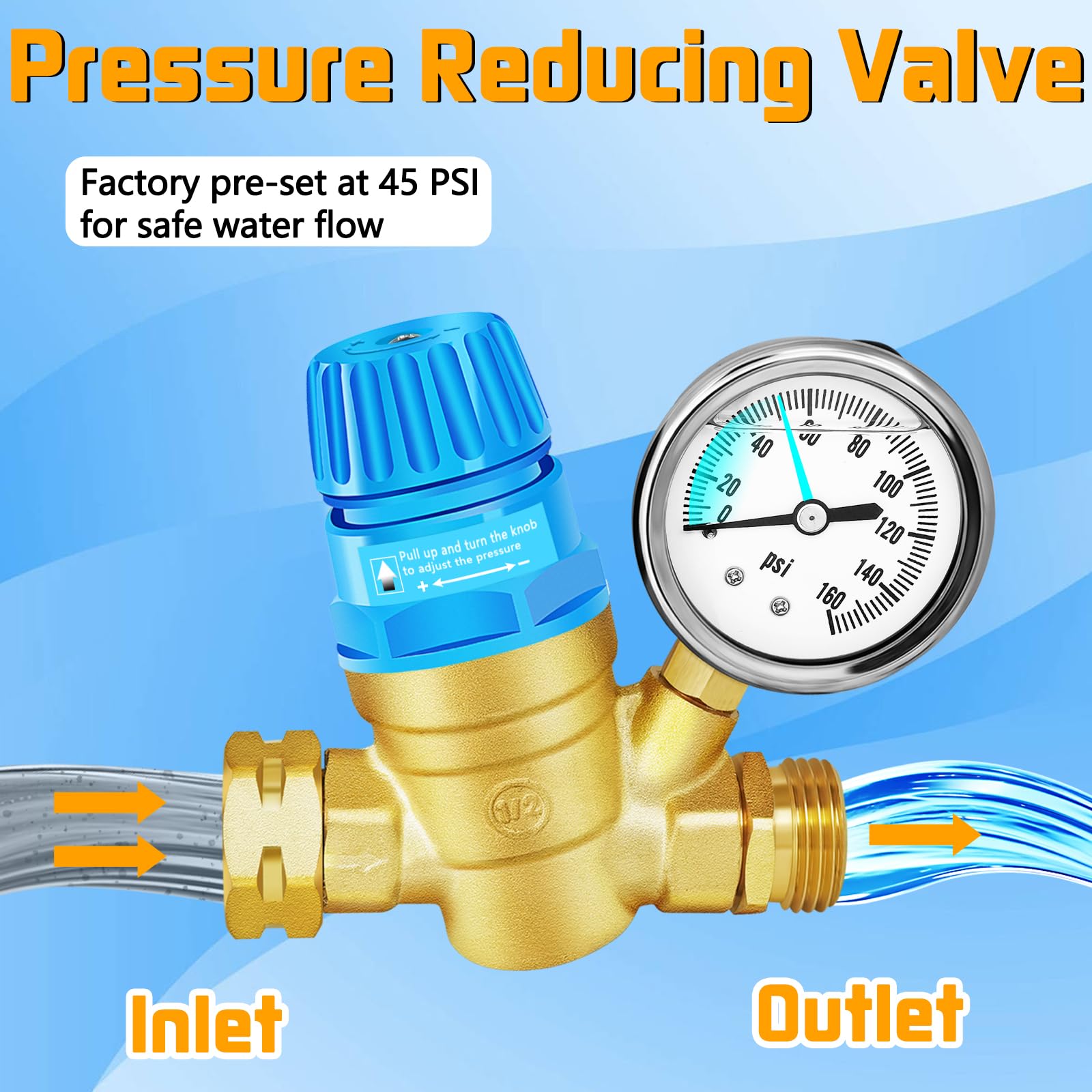Mua Boltigen Handle Adjustable RV Water Pressure Regulator, 3/4’’ GHT ...