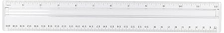 Amazon.com : RULER with Magnifying Glass, 12 inch plastic, clear ...
