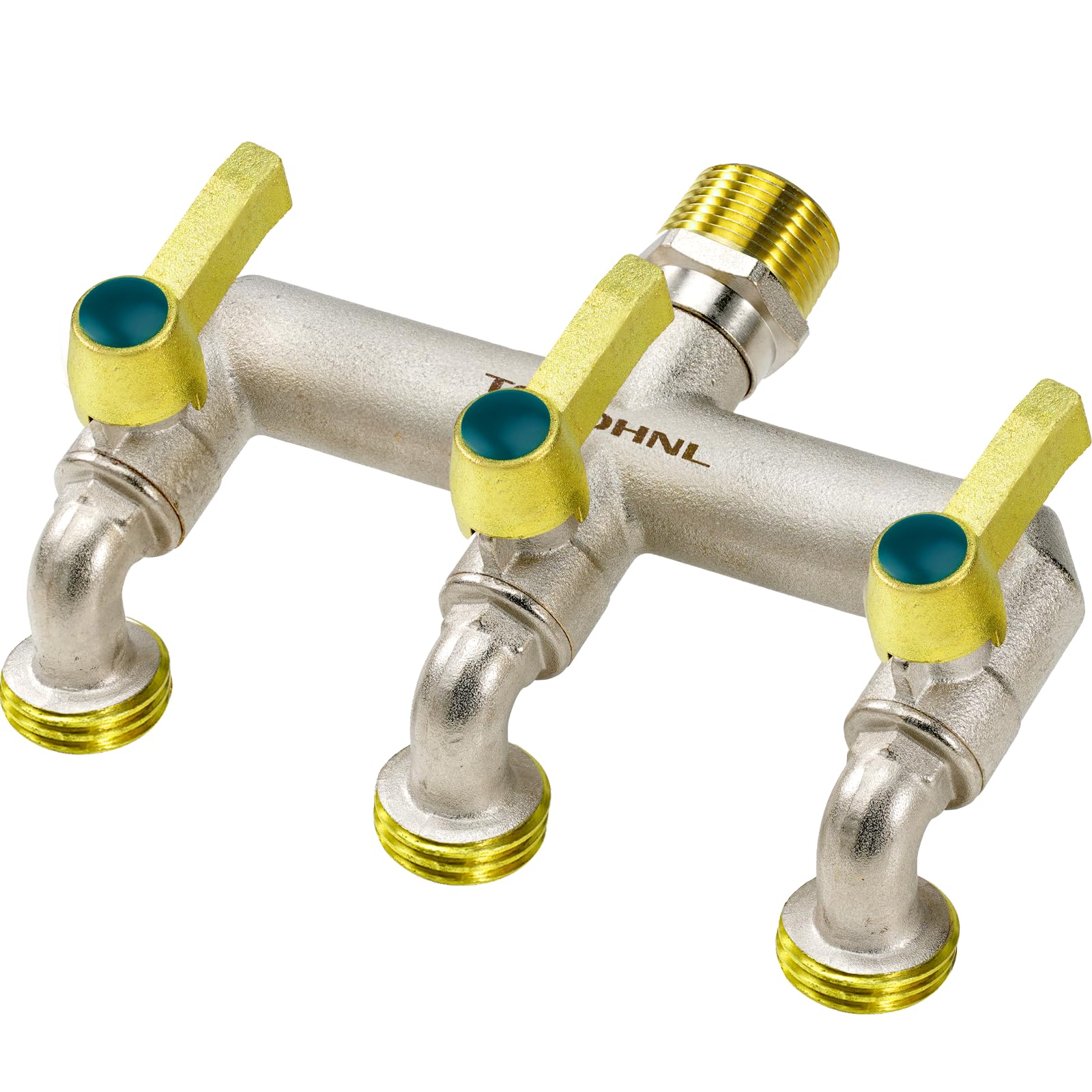 TSGOHNL Heavy Duty Brass 3-Way Outdoor Faucet, Frost Resistant Garden ...