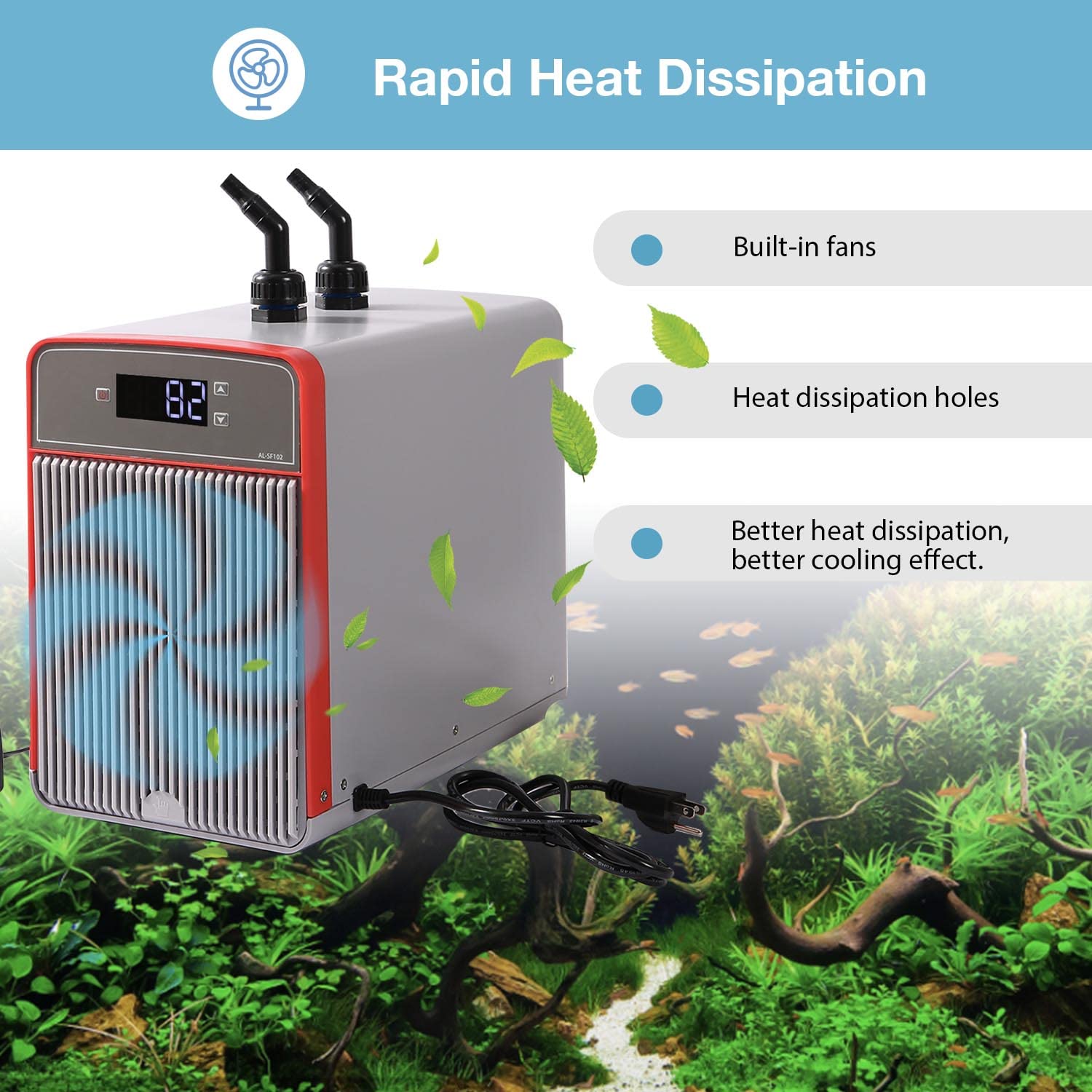 Mua 150W Aquarium Chiller, 42 gal Water Chillers, Hydroponic Cooler ...